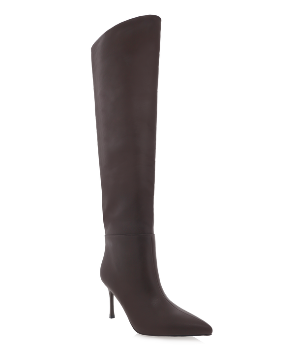 Rosella Knee-high Boots - Dark Chocolate Brown – Mirror Mirror Boutique